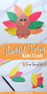 Turkey Thankful Craft for Kids - Raise Curious Kids