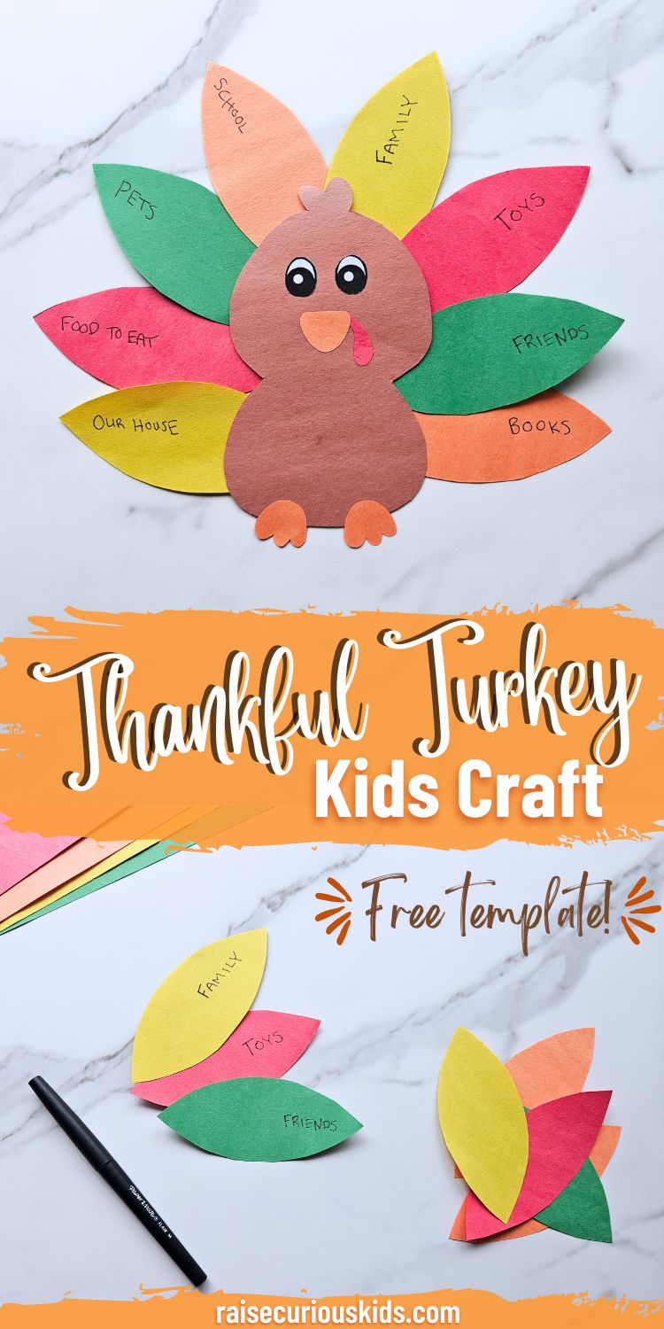 Turkey Thankful Craft for Kids - Raise Curious Kids