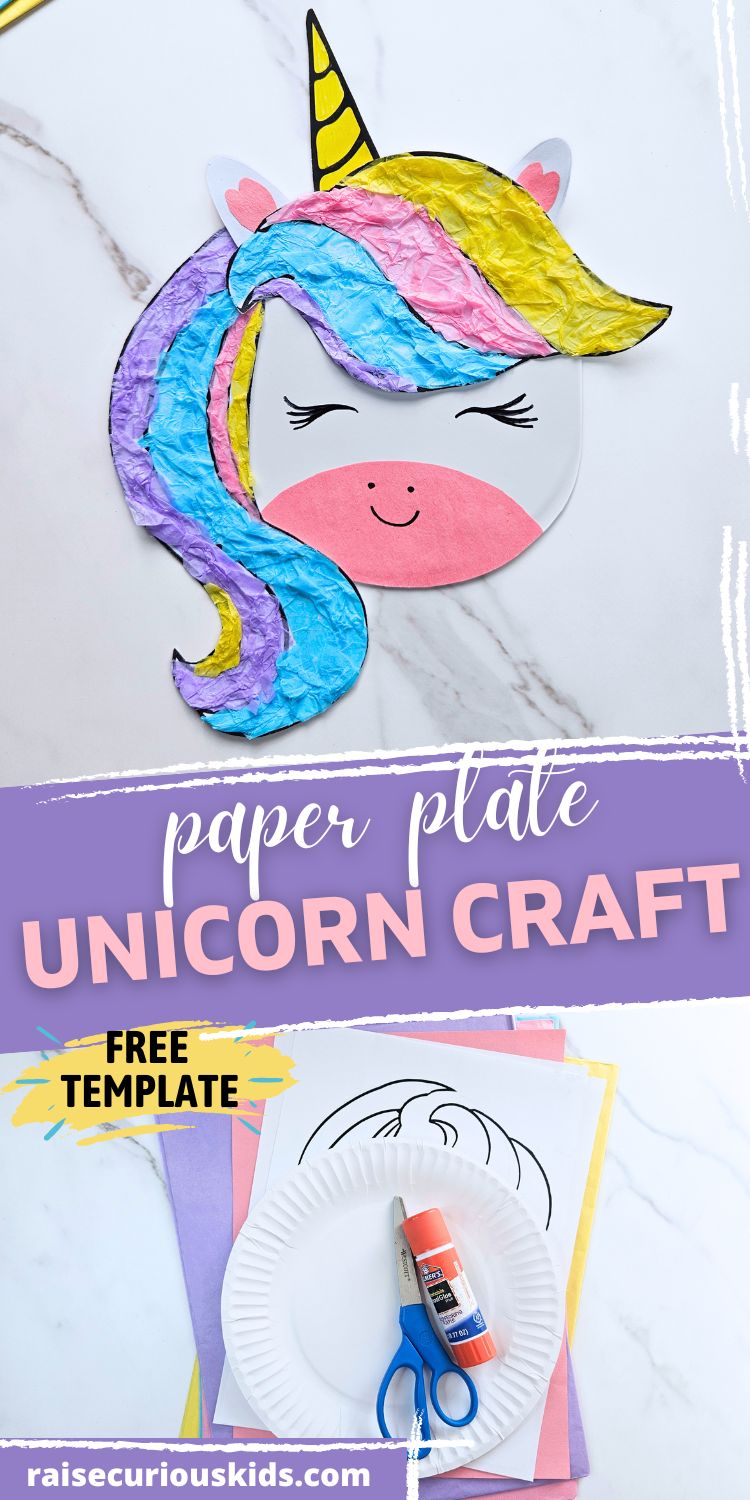 Unicorn Paper Plate Craft - Raise Curious Kids