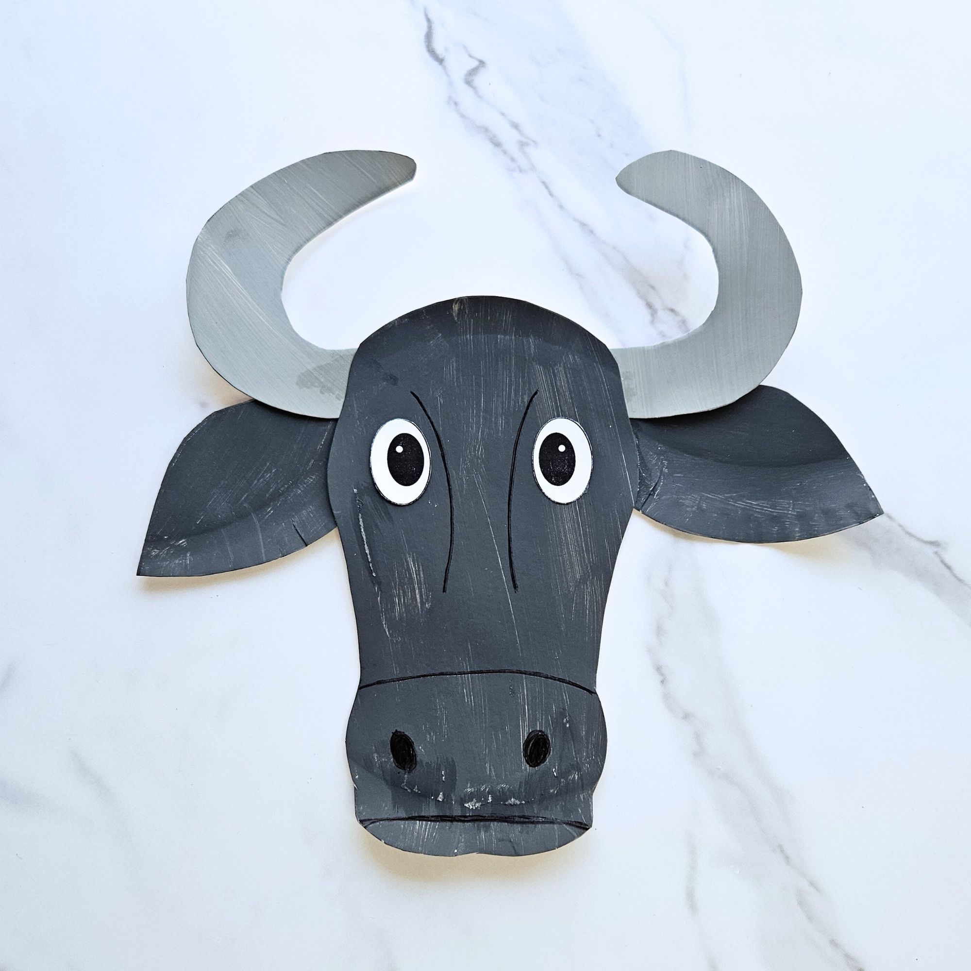 Water Buffalo Paper Plate Craft - Raise Curious Kids