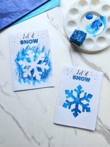 Snowflake Sponge Painting Craft (+ Christmas Card and Ornament ...