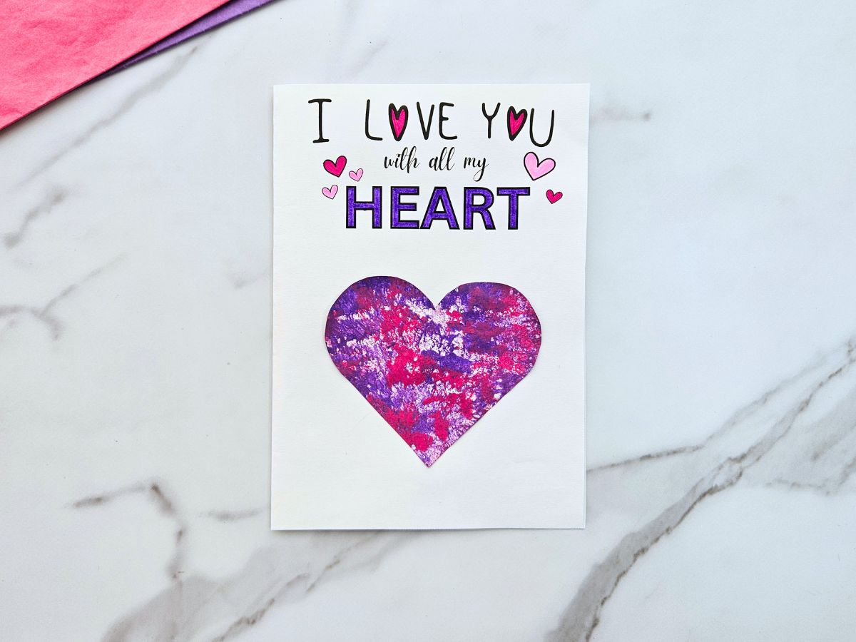 Heart Sponge Painting Craft + Cards (Perfect for Valentine's Day!)