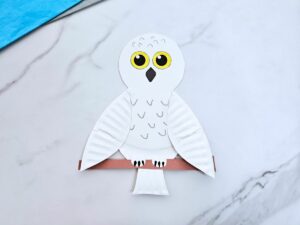 Snowy Owl Paper Plate Craft for Kids - Raise Curious Kids