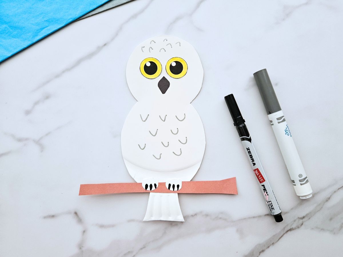 Snowy Owl Paper Plate Craft for Kids - Raise Curious Kids