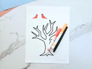 Winter Tree Tissue Paper Craft for Kids - Raise Curious Kids