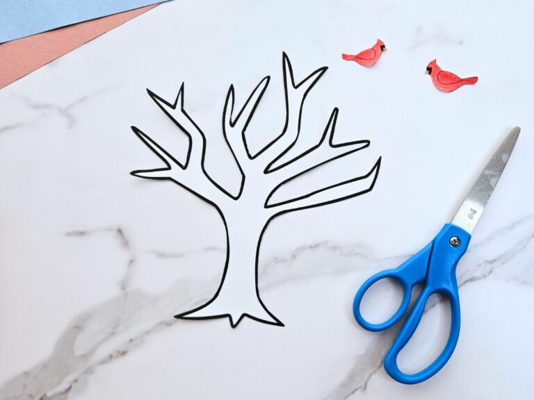 Winter Tree Tissue Paper Craft for Kids - Raise Curious Kids