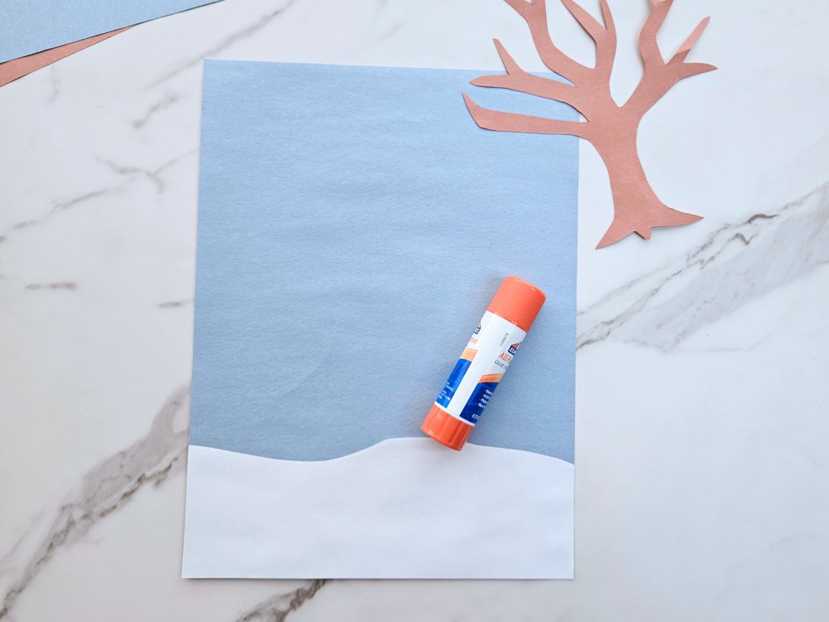 Winter Tree Tissue Paper Craft for Kids - Raise Curious Kids