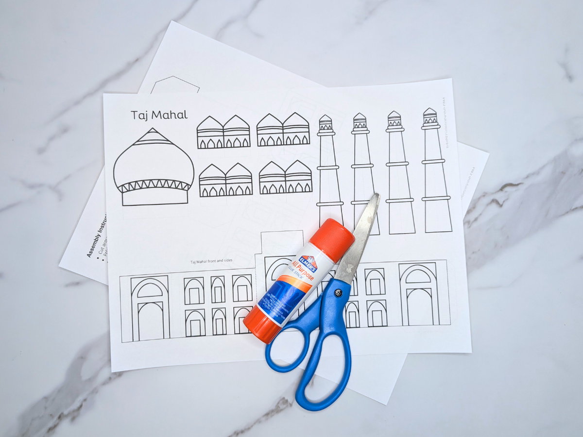Taj Mahal 3D Craft - Raise Curious Kids