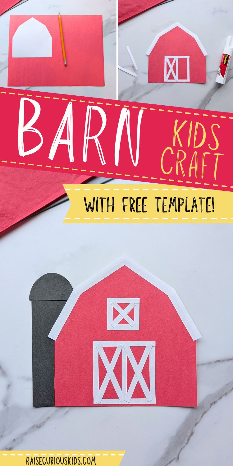 Easy Red Barn Farm Craft for Kids - Raise Curious Kids