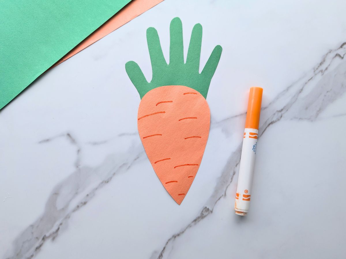 Easy Carrot Handprint Craft for Kids - Raise Curious Kids