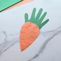 Easy Carrot Handprint Craft for Kids - Raise Curious Kids