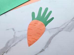 Easy Carrot Handprint Craft for Kids - Raise Curious Kids