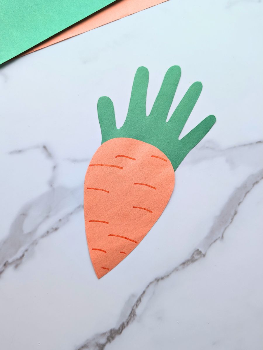 Easy Carrot Handprint Craft for Kids - Raise Curious Kids