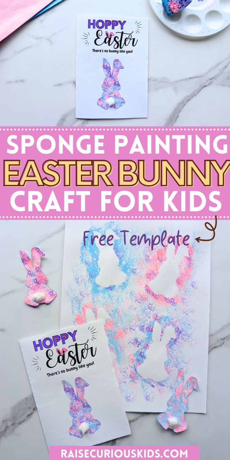 Easter Bunny Sponge Painting Craft (with free Easter card!) - Raise ...