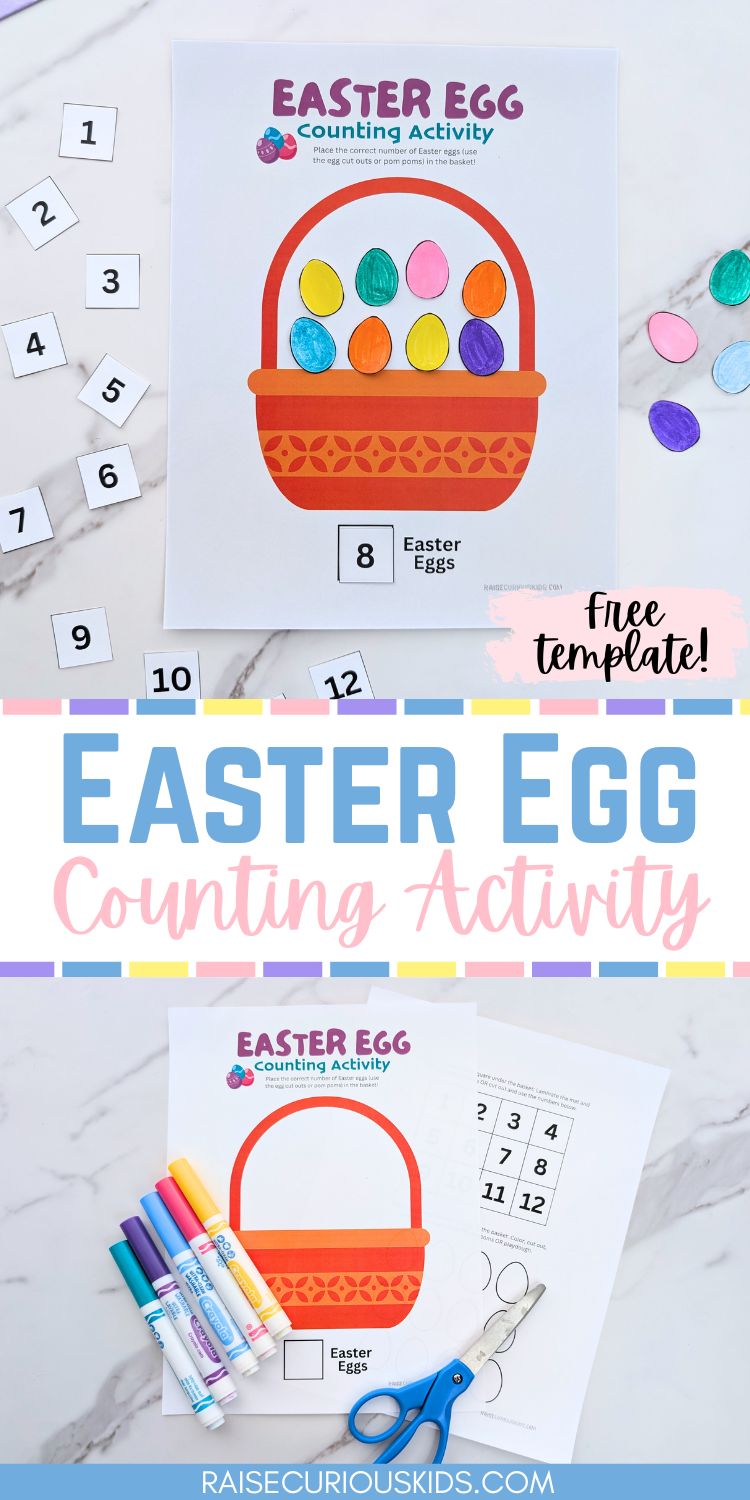 Easter Egg Preschool Counting Activity - Raise Curious Kids