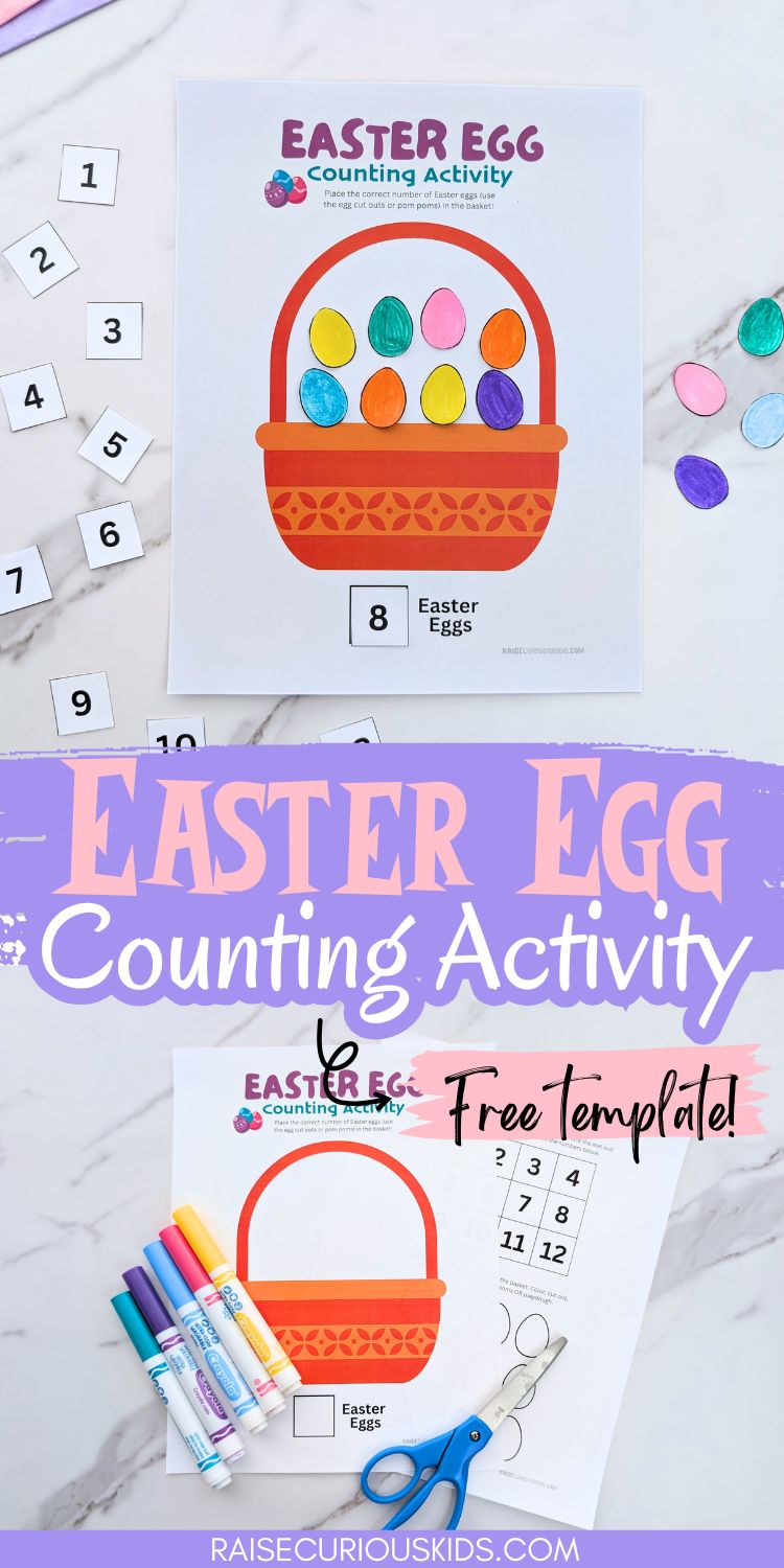 Easter Egg Preschool Counting Activity - Raise Curious Kids