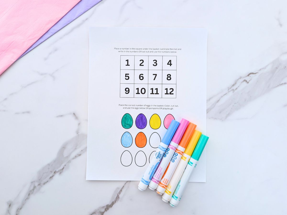 Easter Egg Preschool Counting Activity - Raise Curious Kids