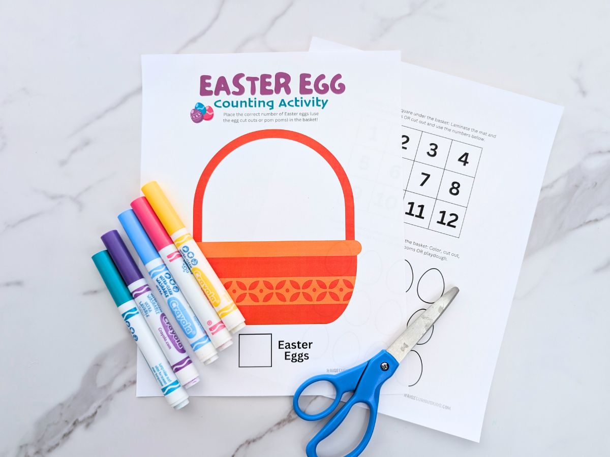 Easter Egg Preschool Counting Activity - Raise Curious Kids