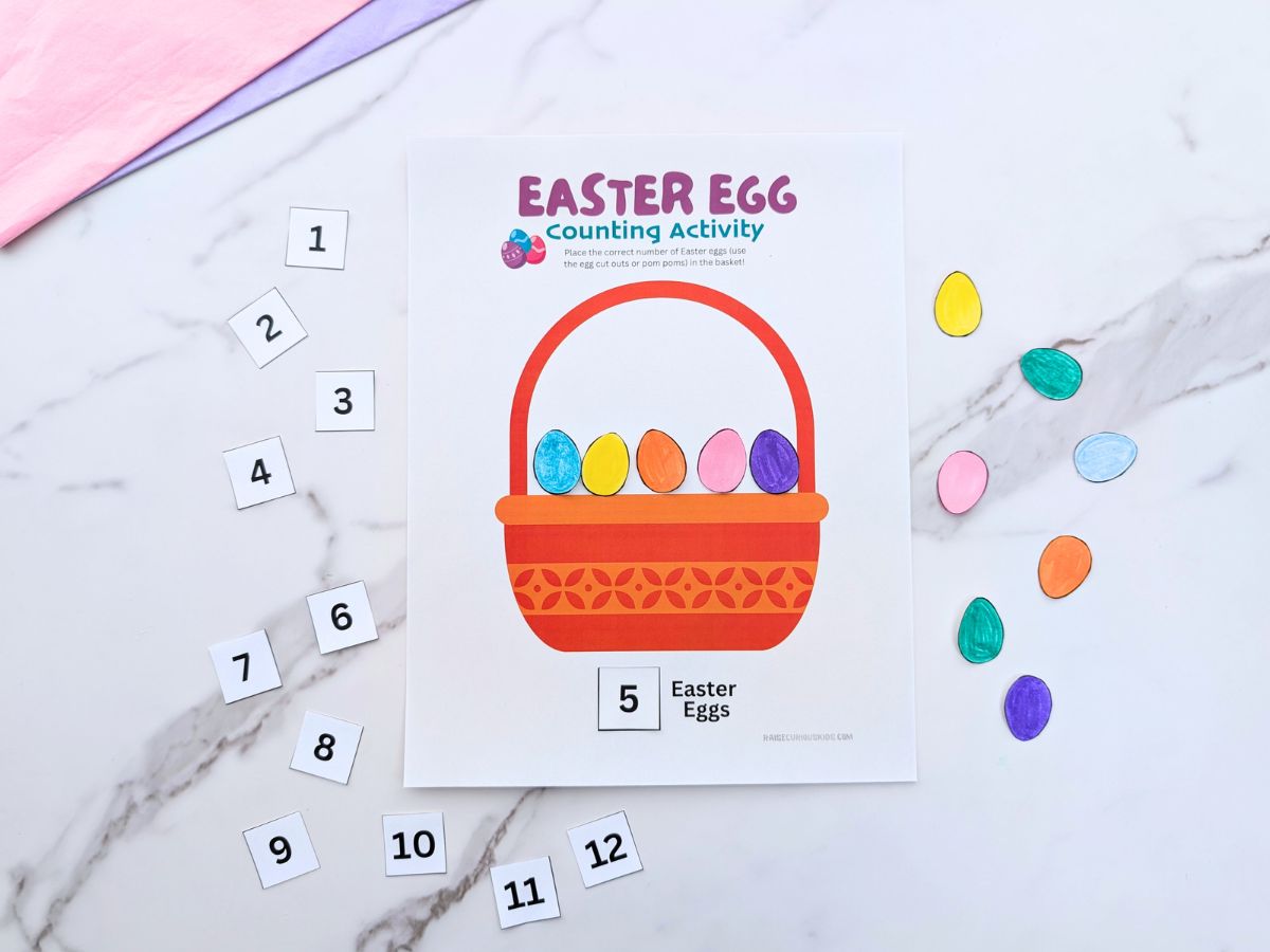 Easter Egg Preschool Counting Activity - Raise Curious Kids