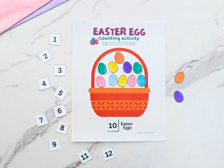 Easter Egg Preschool Counting Activity - Raise Curious Kids