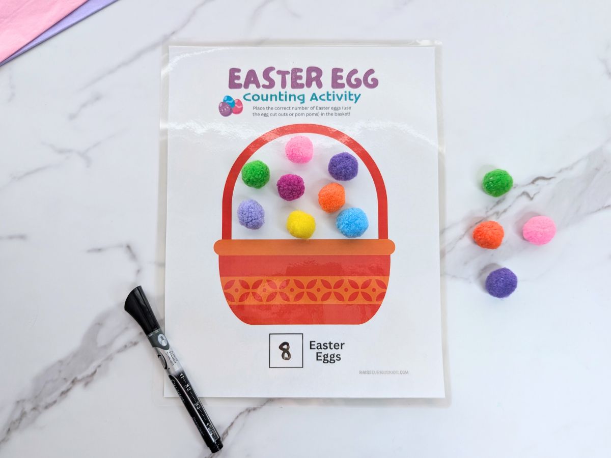 Easter Egg Preschool Counting Activity - Raise Curious Kids
