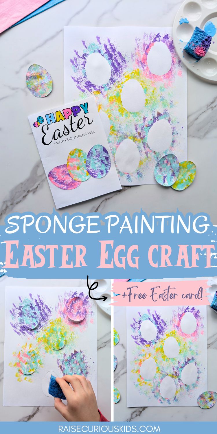 Easter Egg Sponge Painting Craft (with free Easter card!) - Raise ...