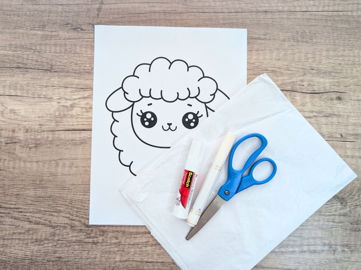 Easy Sheep Tissue Paper Craft for Kids - Raise Curious Kids