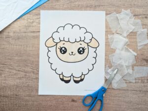 Easy Sheep Tissue Paper Craft for Kids - Raise Curious Kids