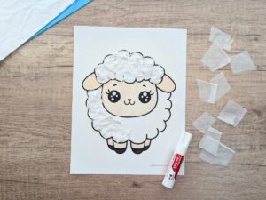 Easy Sheep Tissue Paper Craft for Kids - Raise Curious Kids