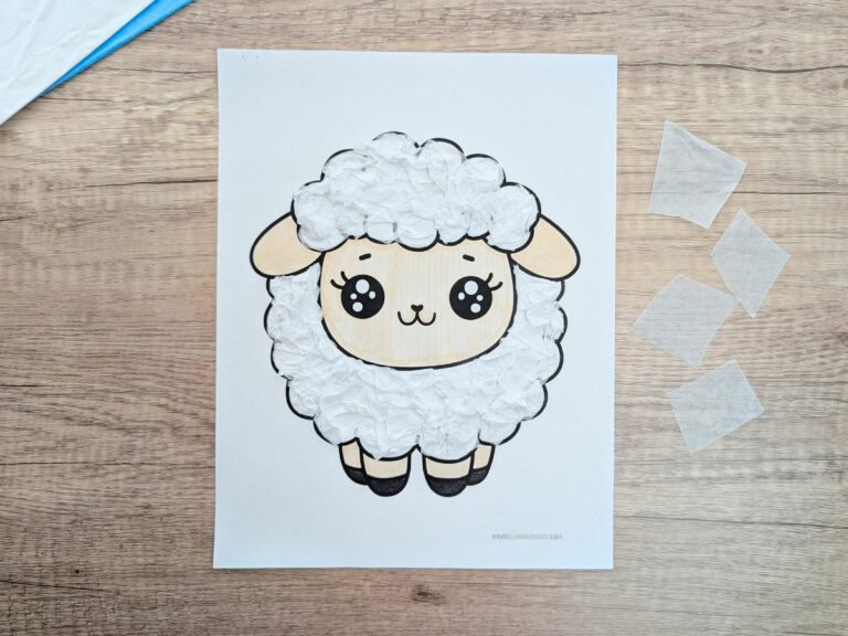 Easy Sheep Tissue Paper Craft for Kids - Raise Curious Kids