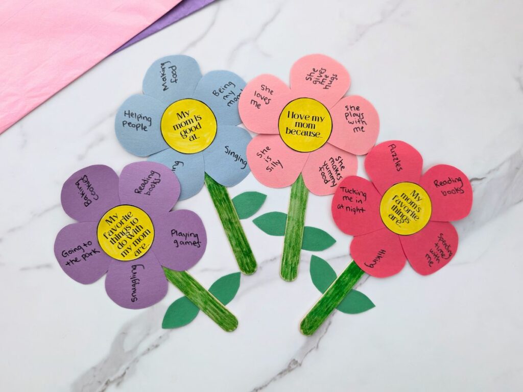 Mother S Day Flower Craft For Kids Raise Curious Kids