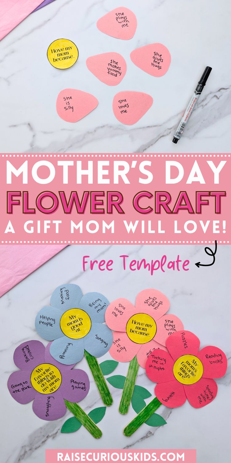 Mother's Day Flower Craft for Kids - Raise Curious Kids