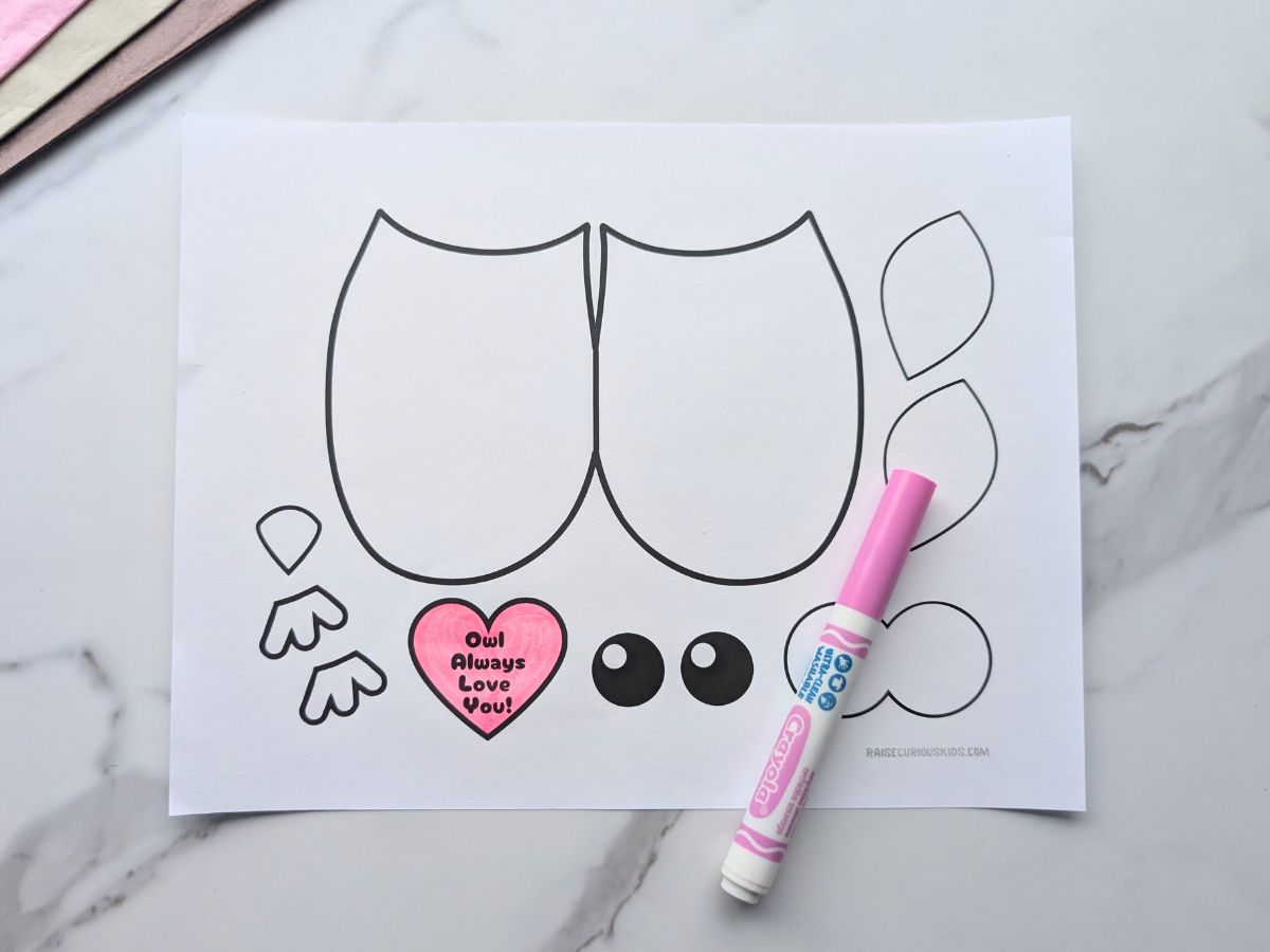 "Owl Always Love You" Card Craft for Kids to Gift - Raise Curious Kids