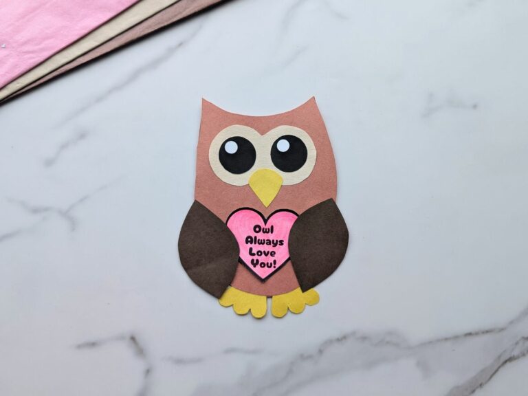 "Owl Always Love You" Card Craft for Kids to Gift - Raise Curious Kids