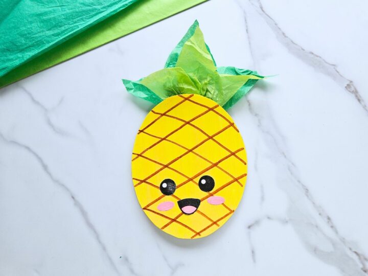 Pineapple Paper Plate Craft for Kids - Raise Curious Kids