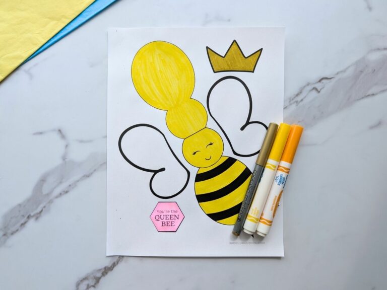 "You're The Queen Bee" Mother's Day Card Craft - Raise Curious Kids