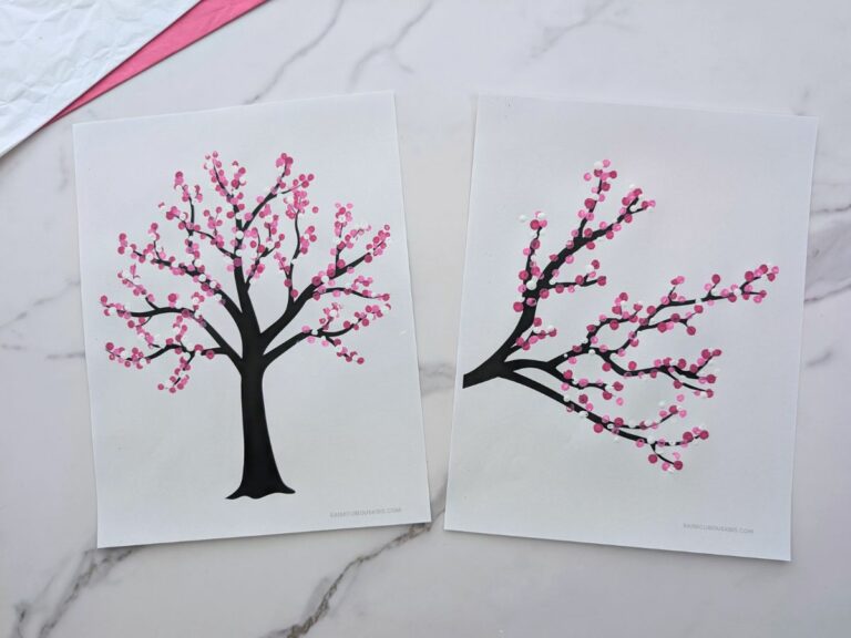 Cherry Blossom (or Plum Blossom) Painting Craft - Raise Curious Kids