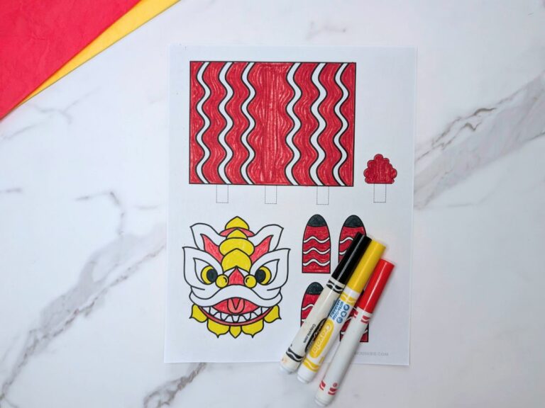Chinese Lion Dance Puppet Craft - Raise Curious Kids