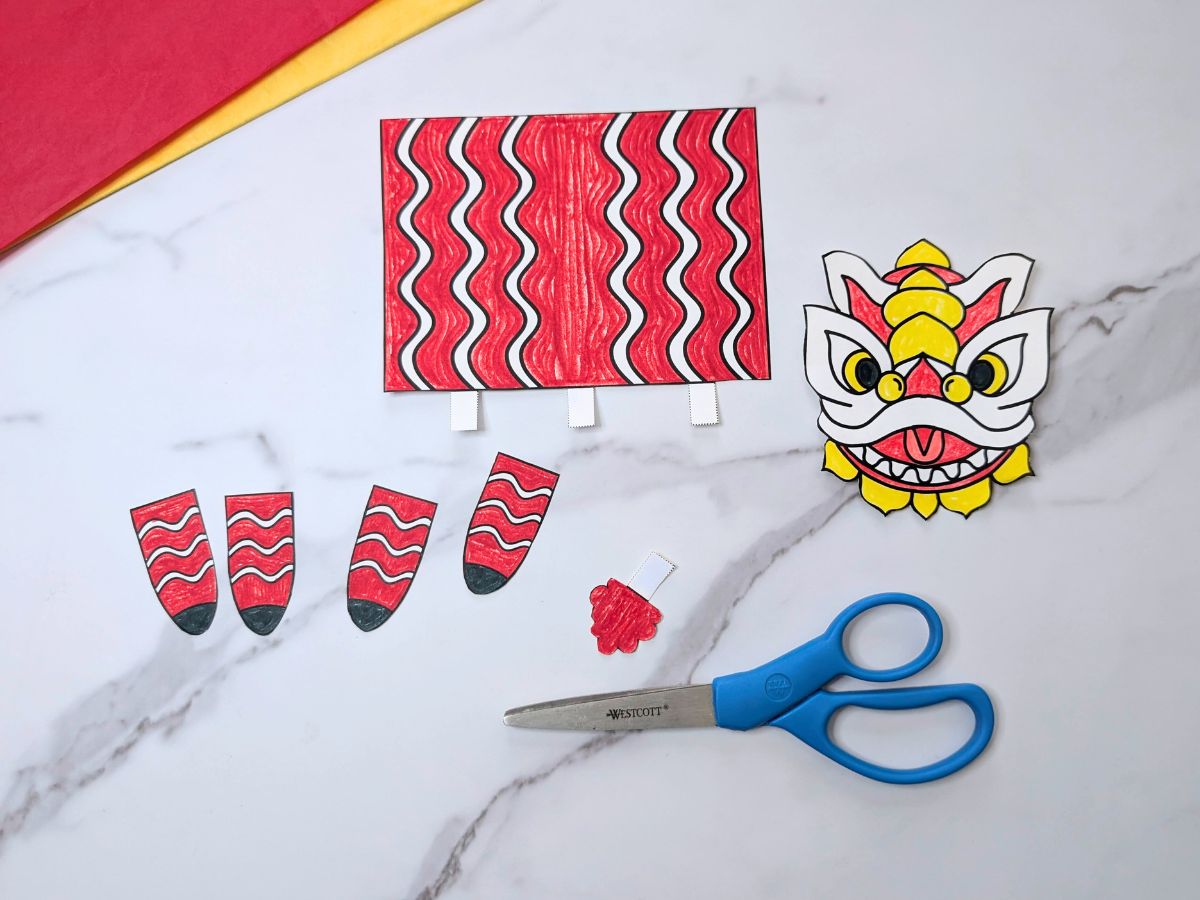 Chinese Lion Dance Puppet Craft - Raise Curious Kids