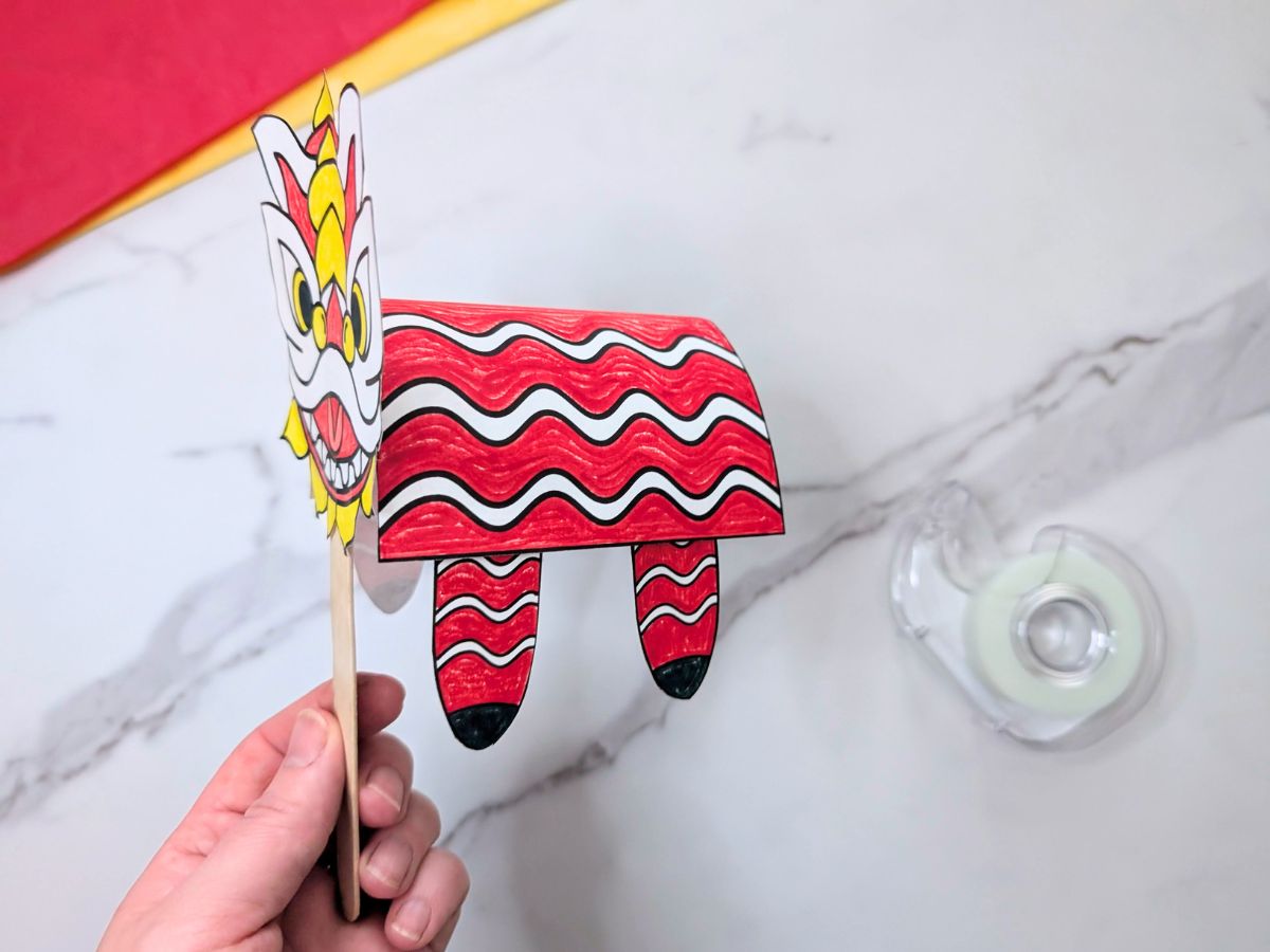 Chinese Lion Dance Puppet Craft - Raise Curious Kids
