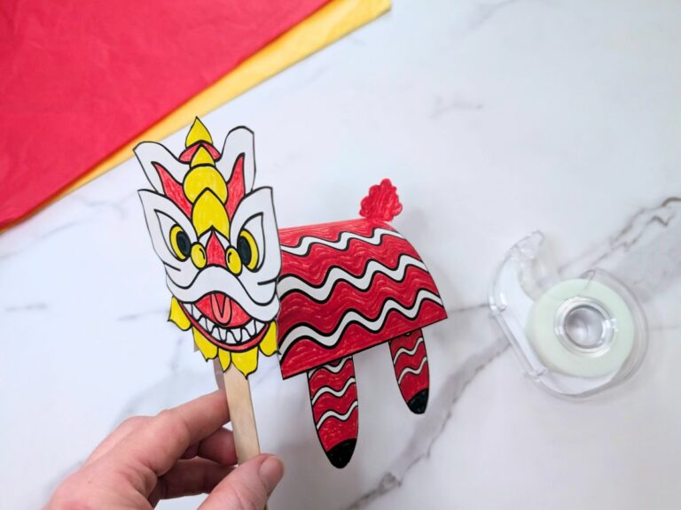 Chinese Lion Dance Puppet Craft - Raise Curious Kids