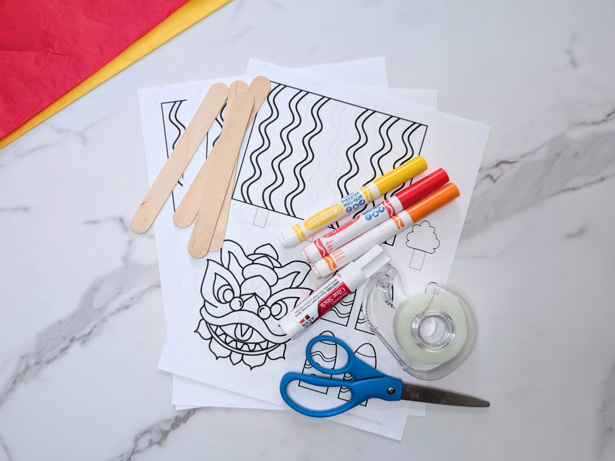 Chinese Lion Dance Puppet Craft - Raise Curious Kids