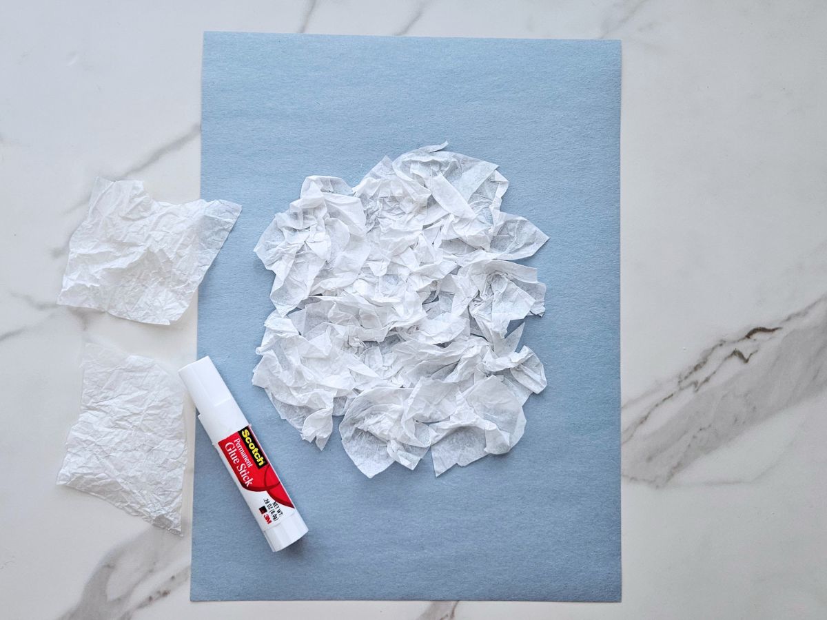 Melted Snowman Tissue Paper Craft - Raise Curious Kids