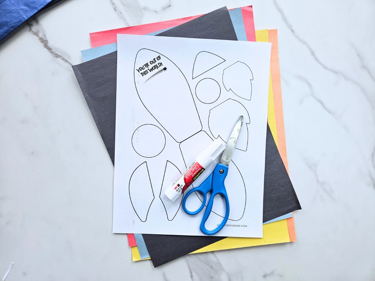 "You're Out of this World" Rocket Card Craft - Raise Curious Kids