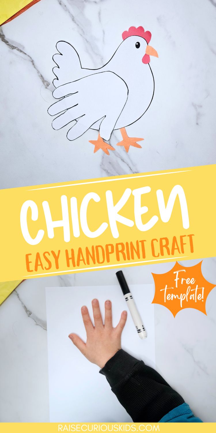 Chicken Handprint Craft for Kids - Raise Curious Kids
