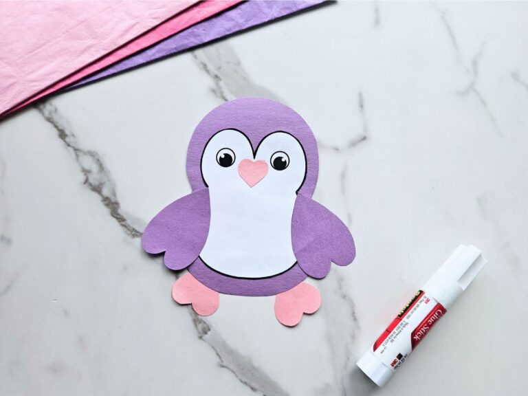 Easy Penguin Heart Craft - Raise Curious Kids
