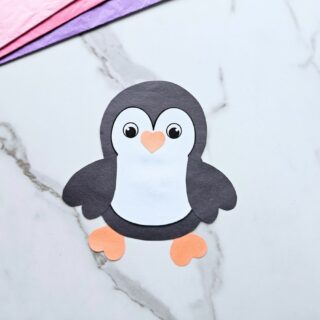 Easy Penguin Heart Craft - Raise Curious Kids