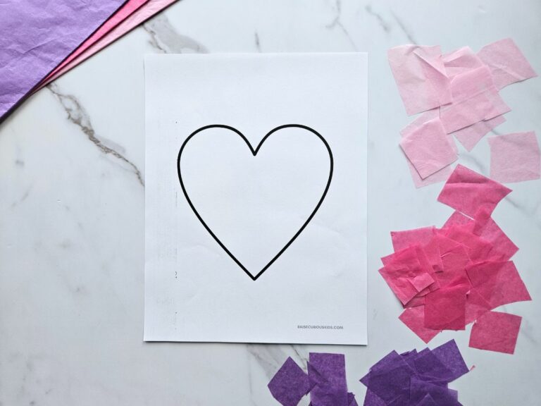 Super Simple Heart Tissue Paper Craft - Raise Curious Kids