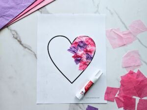 Super Simple Heart Tissue Paper Craft - Raise Curious Kids