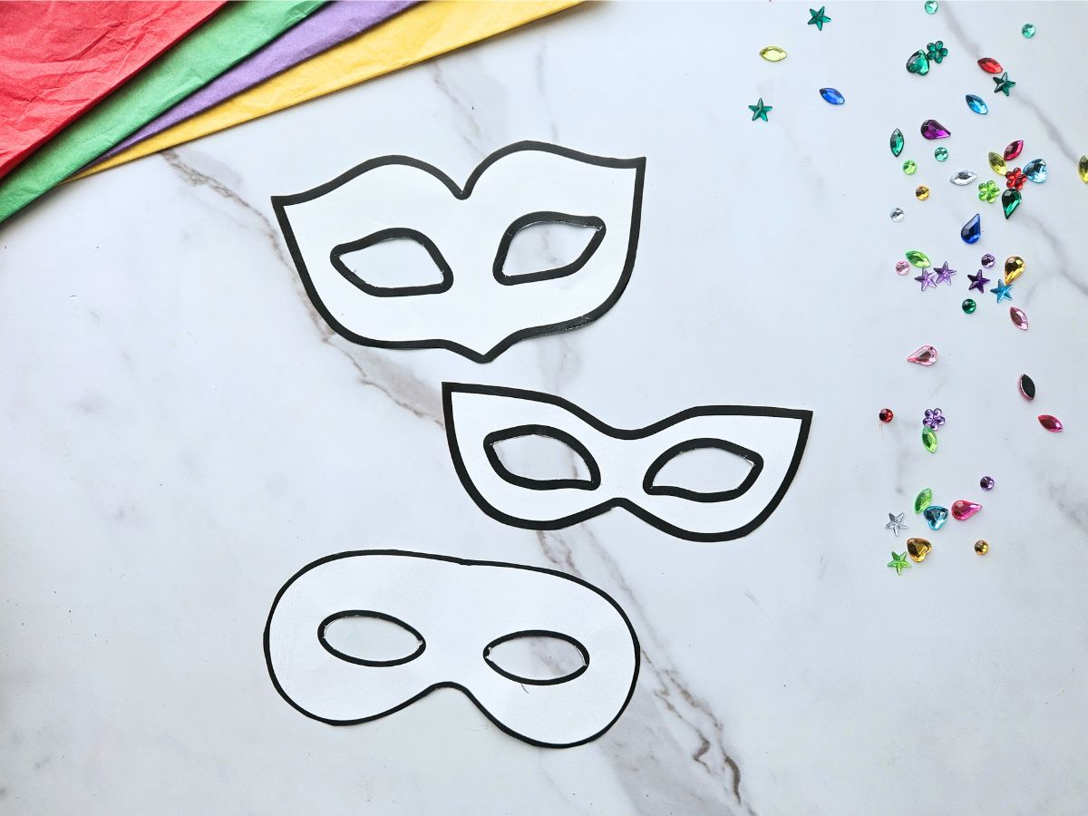 Carnival Mask Craft Template - Raise Curious Kids